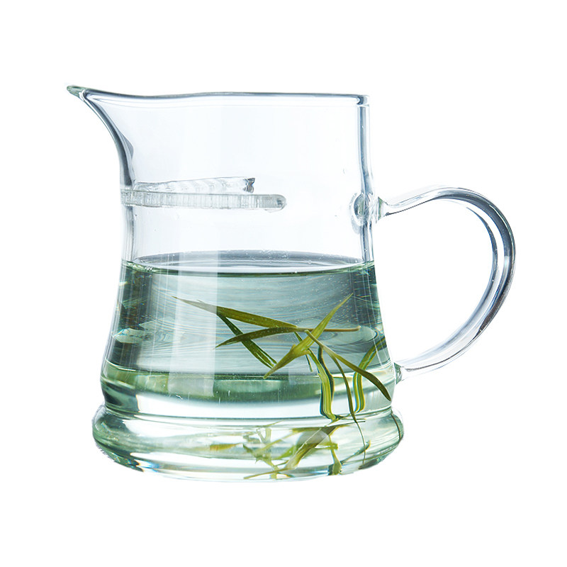 Thickened Heat-Resistant Glass Half-Moon Fair Cup with Filter Tea Cup ...