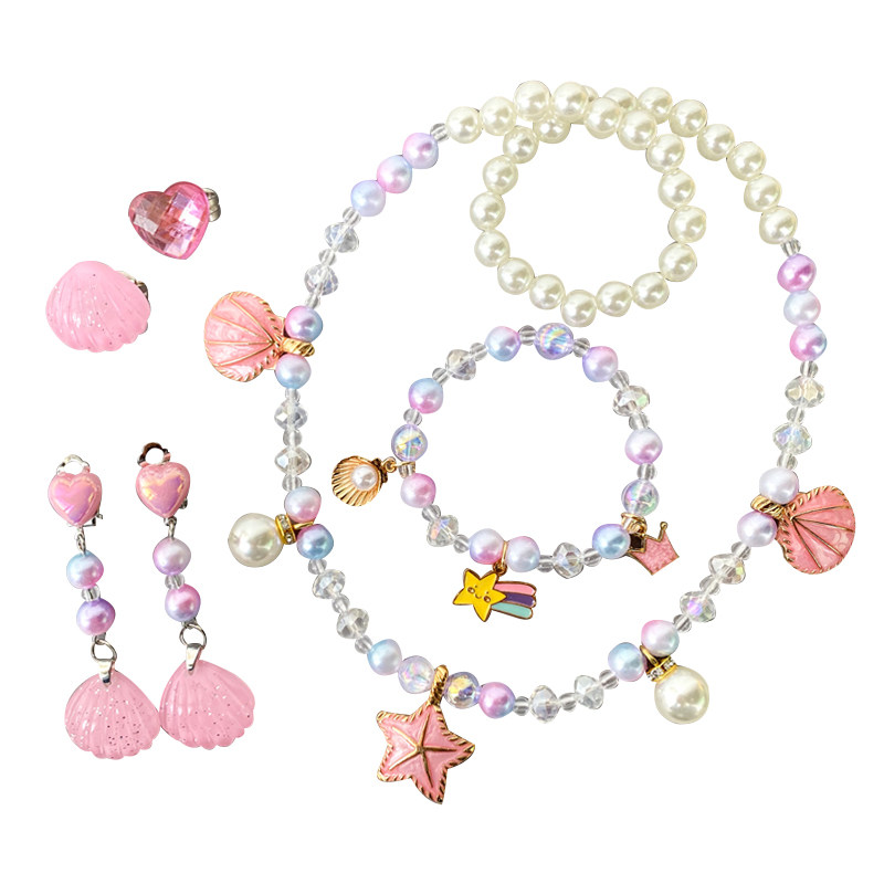 Girls' Princess Jewelry Set - Necklace, Ring & Bracelet