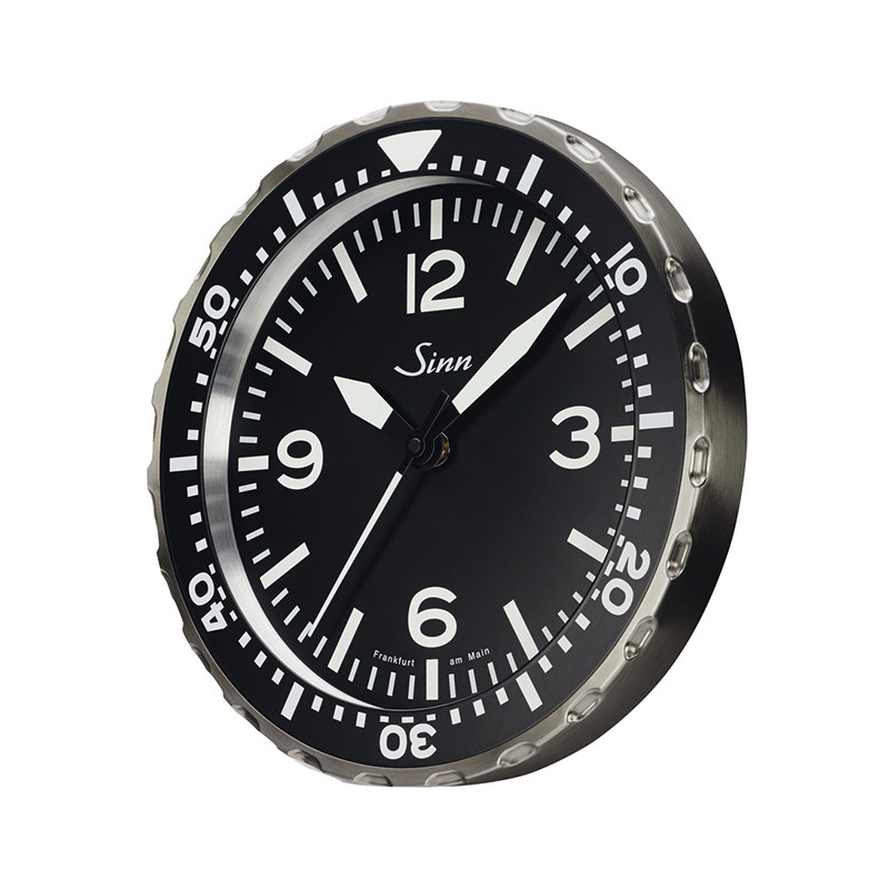 German Sinn 857 Wall Clock - 31.5cm Metal & Glass