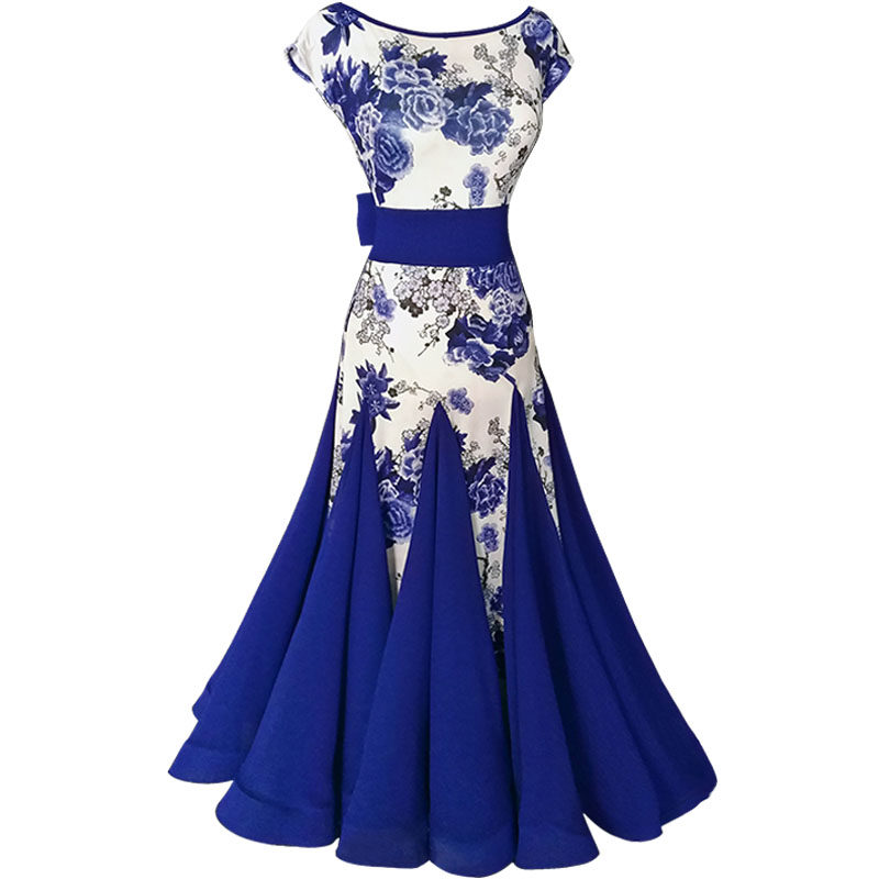 Emmy Dance Dress Modern Backless Strap Chest Pad Streamer Waltz ...