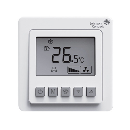 Johnson Thermostat T5200 Central Air Conditioning Three-Speed Switch Fan Coil LCD Control Panel