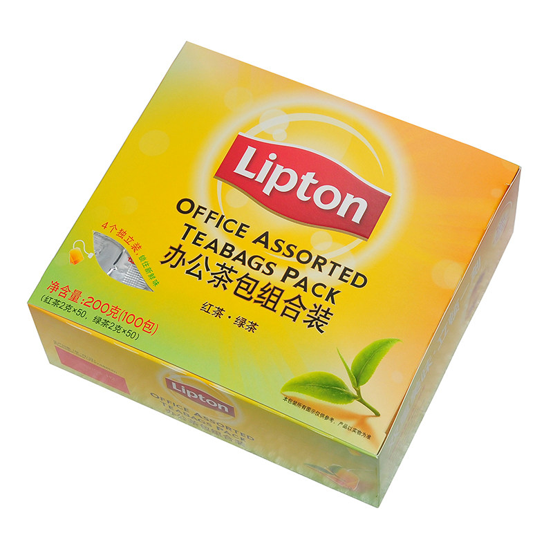 Lipton office tea bag combo pack - пакетчета черен и зелен чай, по 2g ...