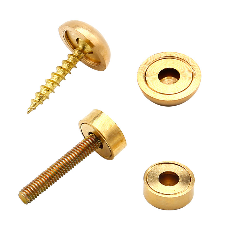 Chen's Hardware Decorative Screw Caps - Brass Cover - T4802