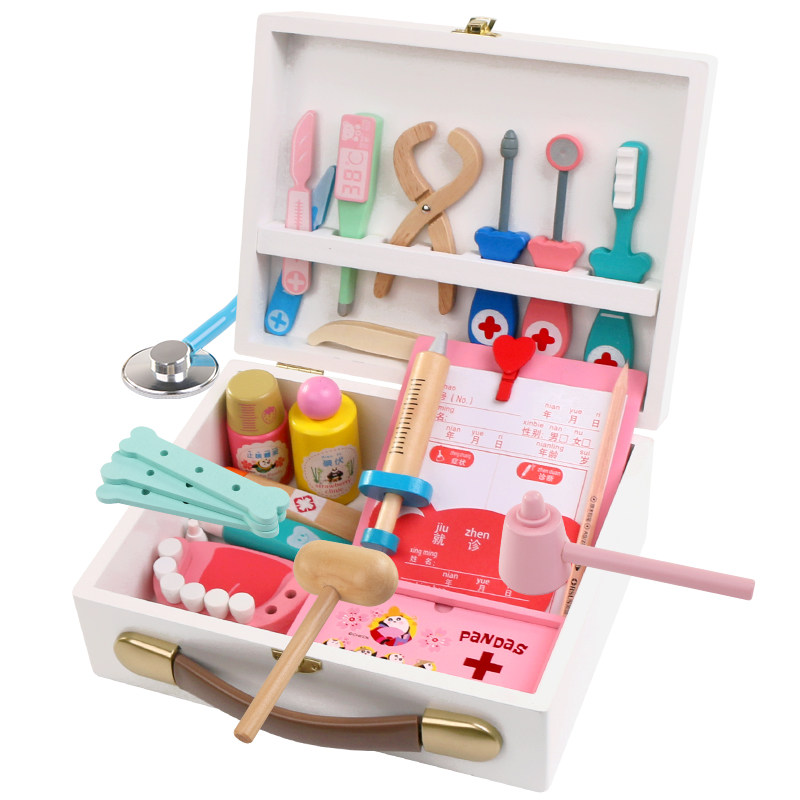 Logwood Wooden Doctor Play Set - Child's Medicine & Stethoscope Toy