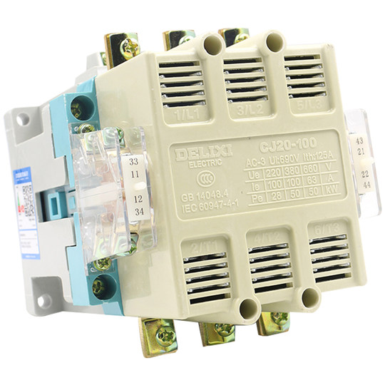 Contacteur delixi 100a cj20-63a démarreur triphasé avec charge 250a et protecteur de moteur 400a