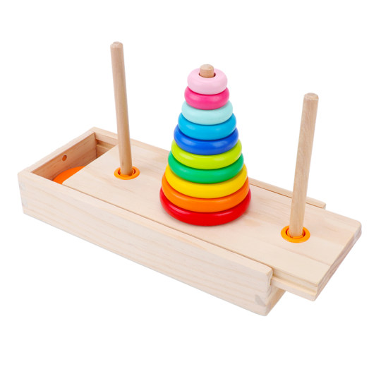 Wooden Tower of Hanoi Educational Toy - Logic Focus for Primary School ...