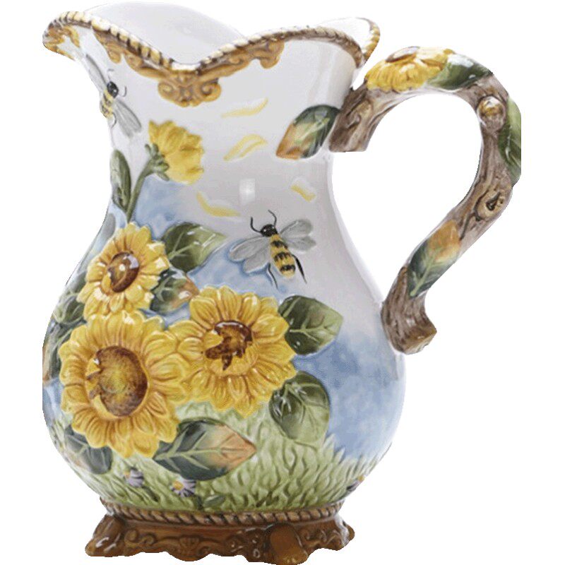 Ceramic Sunflower Vase - Sunforever Home Decor