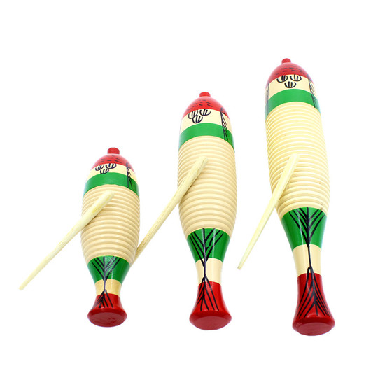 Orff Percussion Instruments - Wooden Fish & Frog Rattles for Early ...