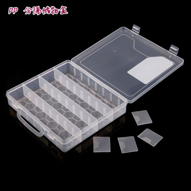 Divided storage box practical plastic art pencil case storage box can ...