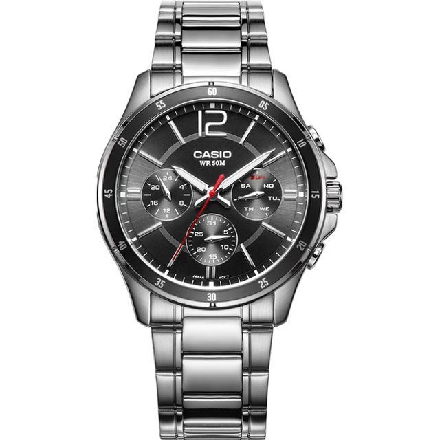 Casio Watch Fashion Business Three Eyes Calendar Poems CASIO Waterproof ...