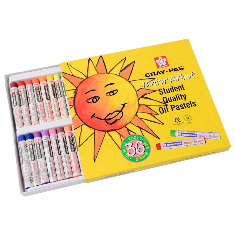 Japan Sakura Sakura 36-Color Oil Pastel XEP36M for Primary School ...
