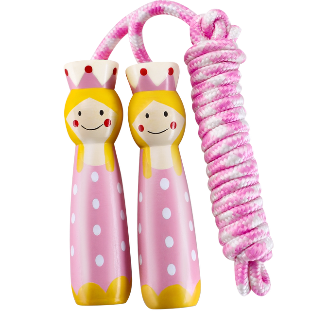 Children's wooden skipping rope jumping kindergarten Elementary school ...