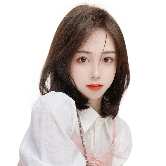 Yingqi wig female medium long hair partial partial clavicle hair full ...