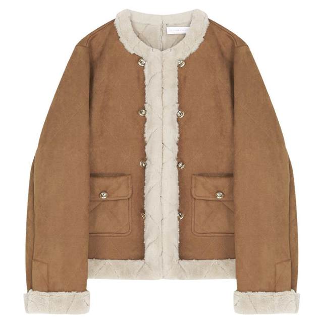 Rui Da Large size 2023 new fur integrated suede jacket in autumn and ...