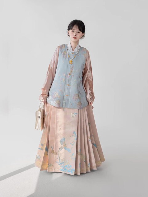 Mu Shi original Hanfu girl spring and imitation Song Jinming system ...