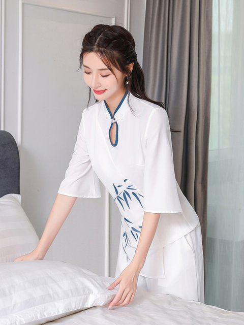 White top Super fairy temperament Ear picker Chinese beauty salon ...