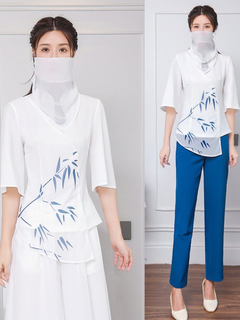 White top Super fairy temperament Ear picker Chinese beauty salon ...