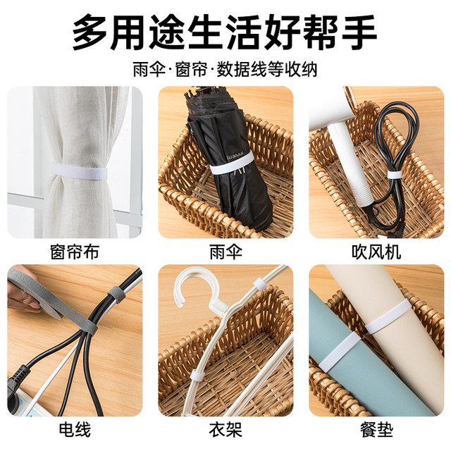 Data line storage artifact Velcro cable tie organizer computer harness ...