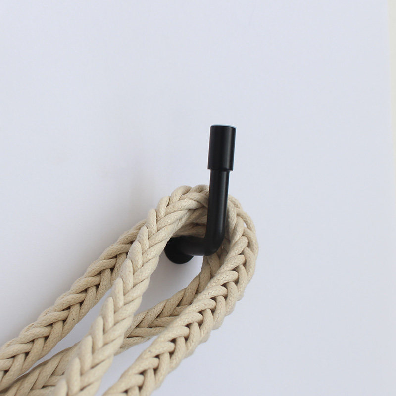 Opparoom Right Angle Curtain Hook - Modern Wall Hook for Home & Cafe