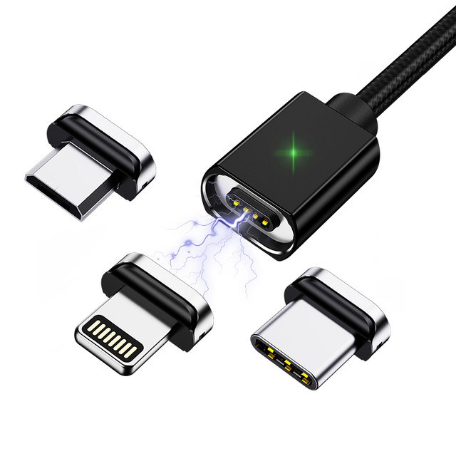 Magnetic data cable 5a super fast charging powerful magnet head flash ...