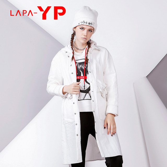 Napa Lapay-P autumn and winter mid-length jacket shirt printing coat ...