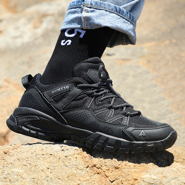 Hutto hiking shoes men's shoes spring and autumn breathable waterproof ...
