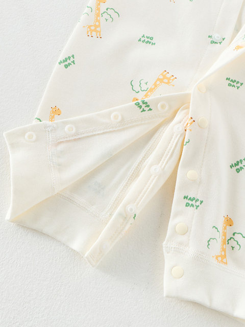 Newborn baby pure cotton onesie baby pajamas crawling clothes home ...