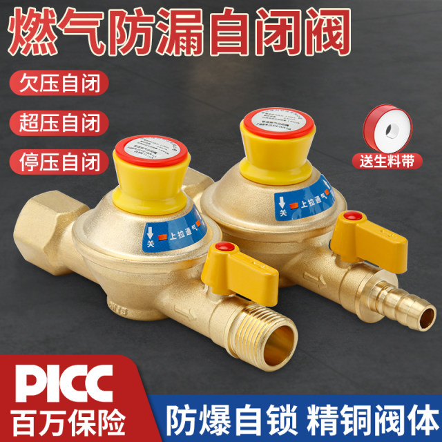 Household natural gas pipeline self-closing valve leakage automatic gas ...