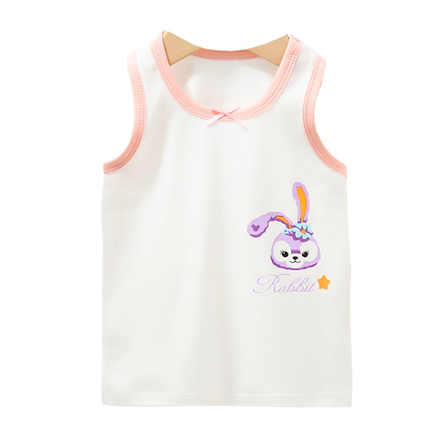 Girls wear pure cotton bottoming vests for children and babies, autumn ...
