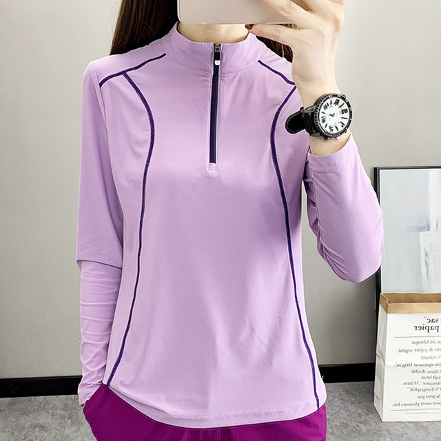 2025 solid color quick drying clothes for women long-sleeved spring and ...