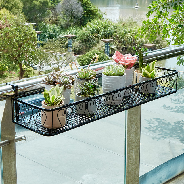 Balcony flower rack hanging rack railing hanging flower pot hanging ...