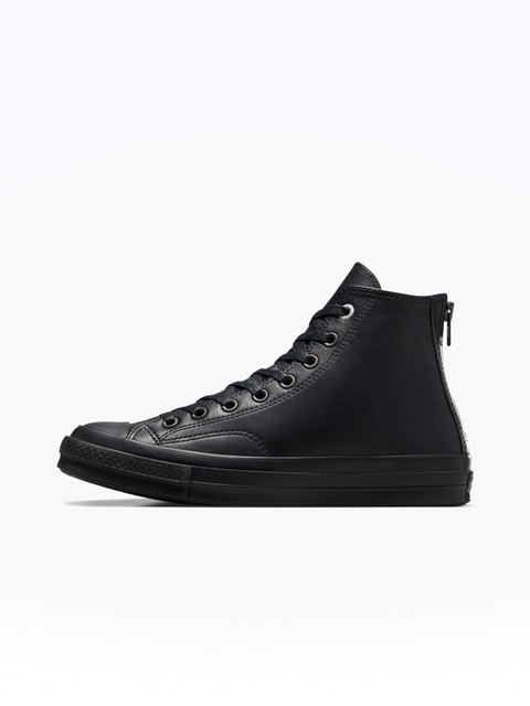CONVERSE official Chuck 70 Back Zip Zipper High Top Casual Shoes Black ...