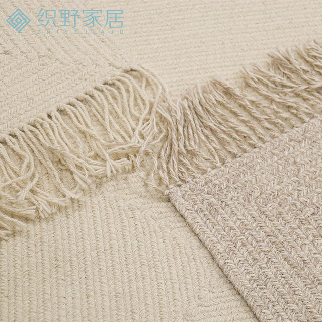 Hand -woven natural wool flow carpet parking room coffee table sofa ...