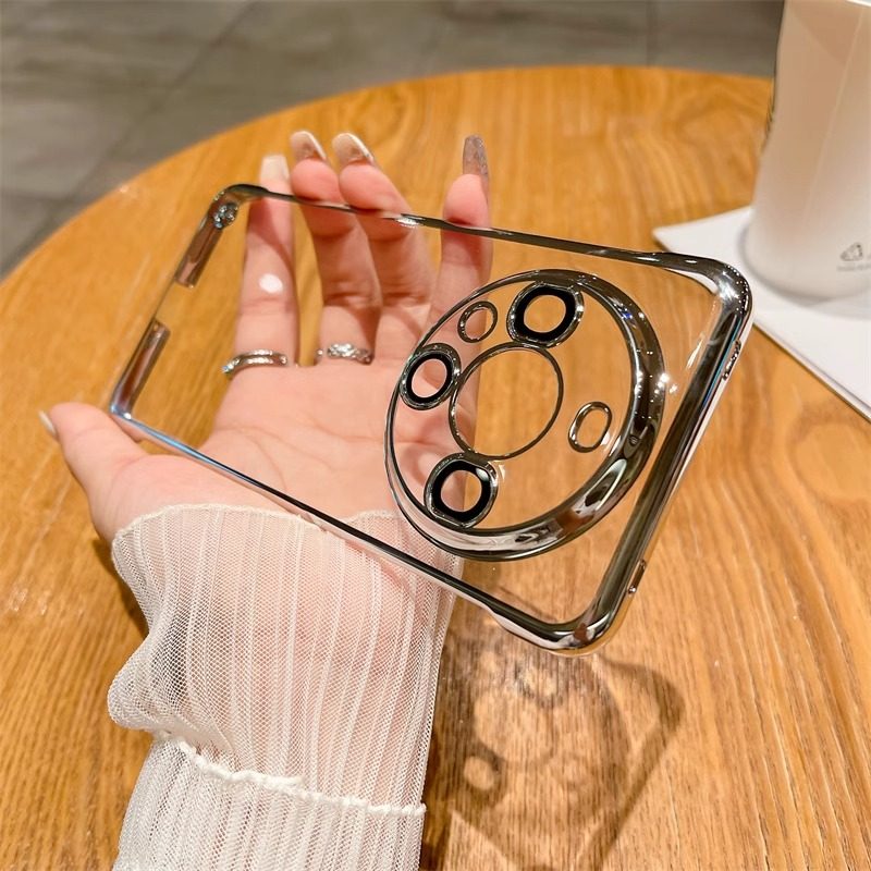 Electroplating frameless suitable for Huawei mate60pro mobile phone case p70 new 40 transparent ...