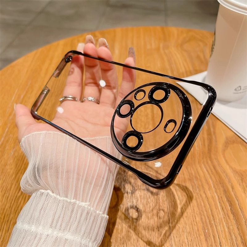 Electroplating frameless suitable for Huawei mate60pro mobile phone case p70 new 40 transparent ...