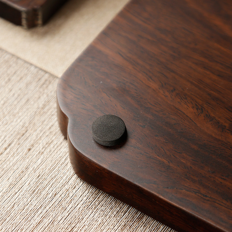 Ebony Wood Tea Tray for Japanese Tea Set - Modern Minimalist Design