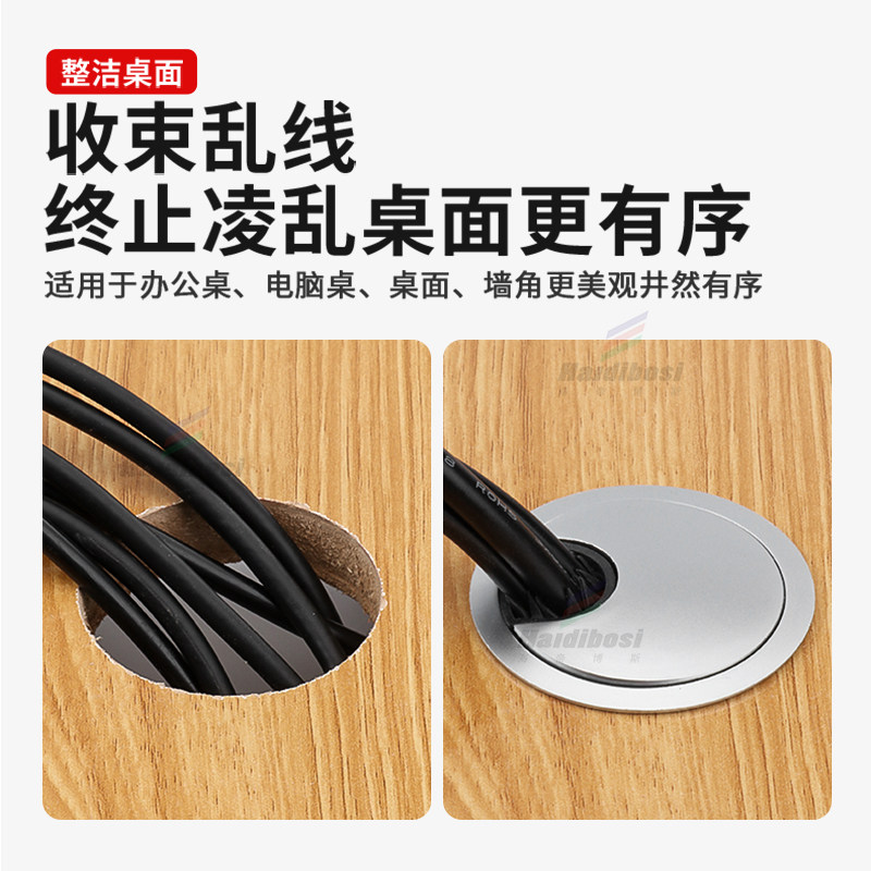 Computer desk threading hole cover, office desk threading box, desk ...