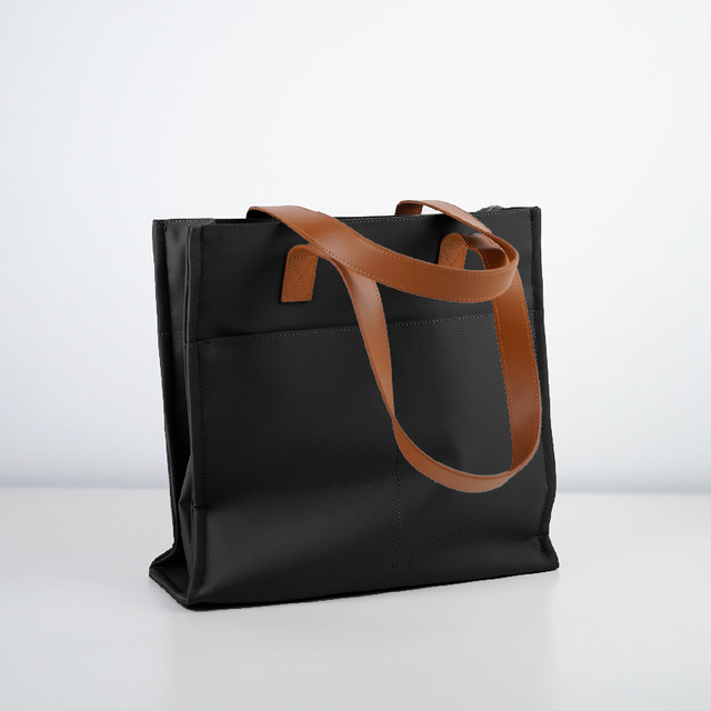 A Mu Liangpin Mu Si Girl series simple cowhide large capacity bert bag ...