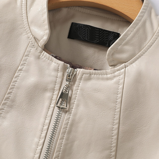 Haining leather female jacket short slim slimness, thin and lined sheep ...