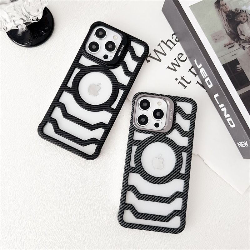 Carbon fiber texture frameless hollow heat dissipation suitable for ...