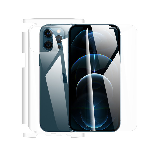 Suitable for Apple 15 plain leather back film 12pro full body frame ...