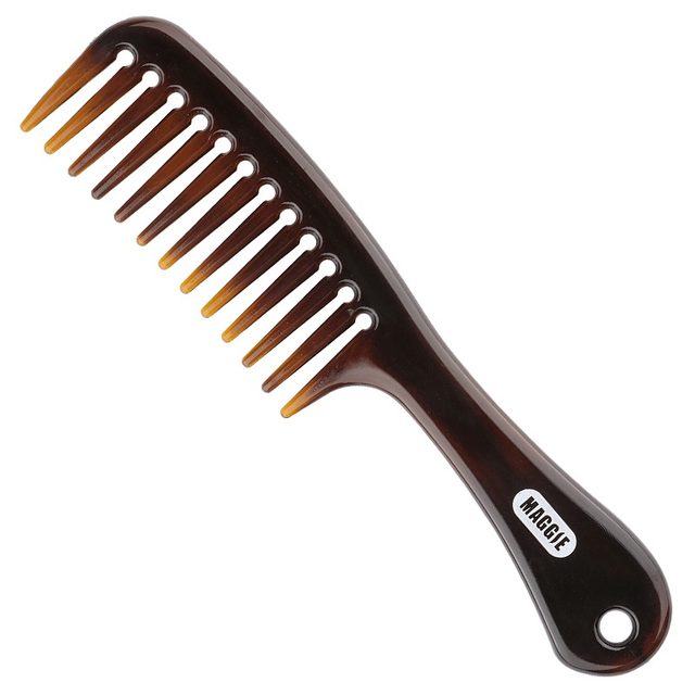 Large-tooth wide-tooth comb, flat comb, perm, curly hair comb, long ...