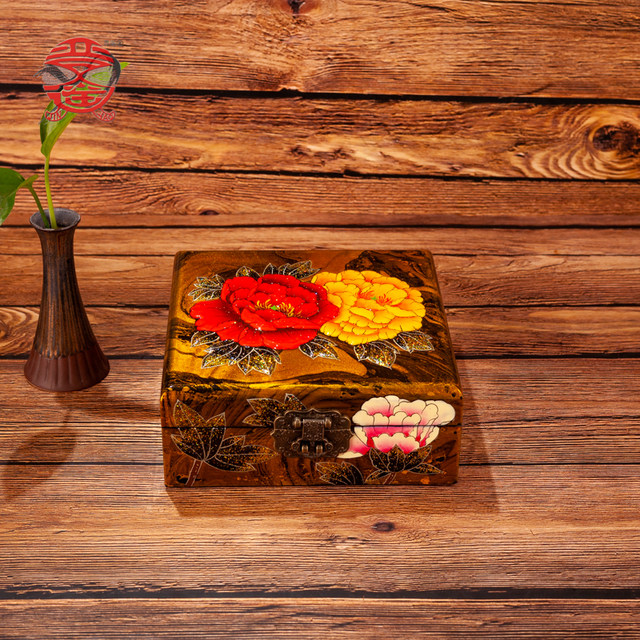 Pingyao Pushing Laughing Lacquer Water Jewelry Boxing Retro Pure ...