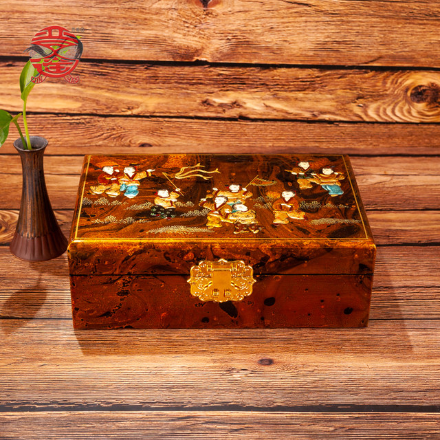 Pingyao Pushing Laughing Lacquer Water Jewelry Boxing Retro Pure ...