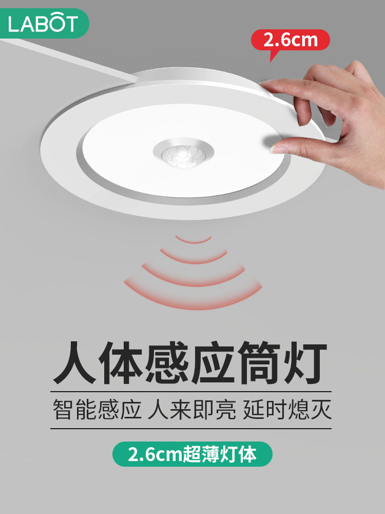 Foco LED Labota con sensor de movimiento infrarrojo - Lámpara de techo ...