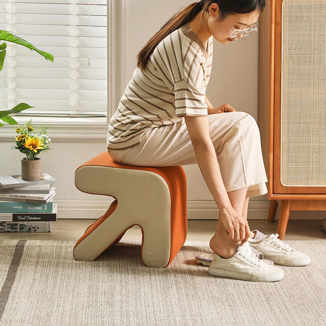 Shoe-changing stool, shoe-wearing stool, household entrance door bench ...