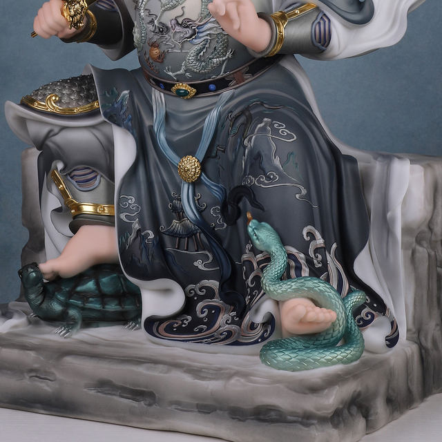 Kangsheng Han white jade Zhenwu Emperor statue Xuantian God Xuanwu ...