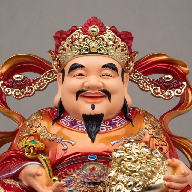 Kangsheng God of Wealth God statue painted household resin text God of ...