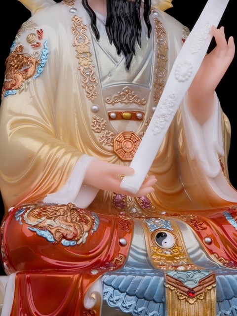 White Marble Statues of the Three Pure Elders, the Supreme Deity of Tao ...