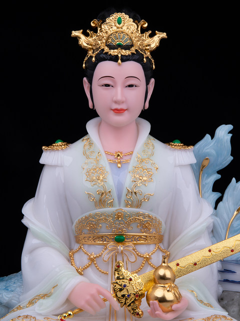 Xinzao Diyi Jiutianxuan Goddess Statue sitting on the mountain ...